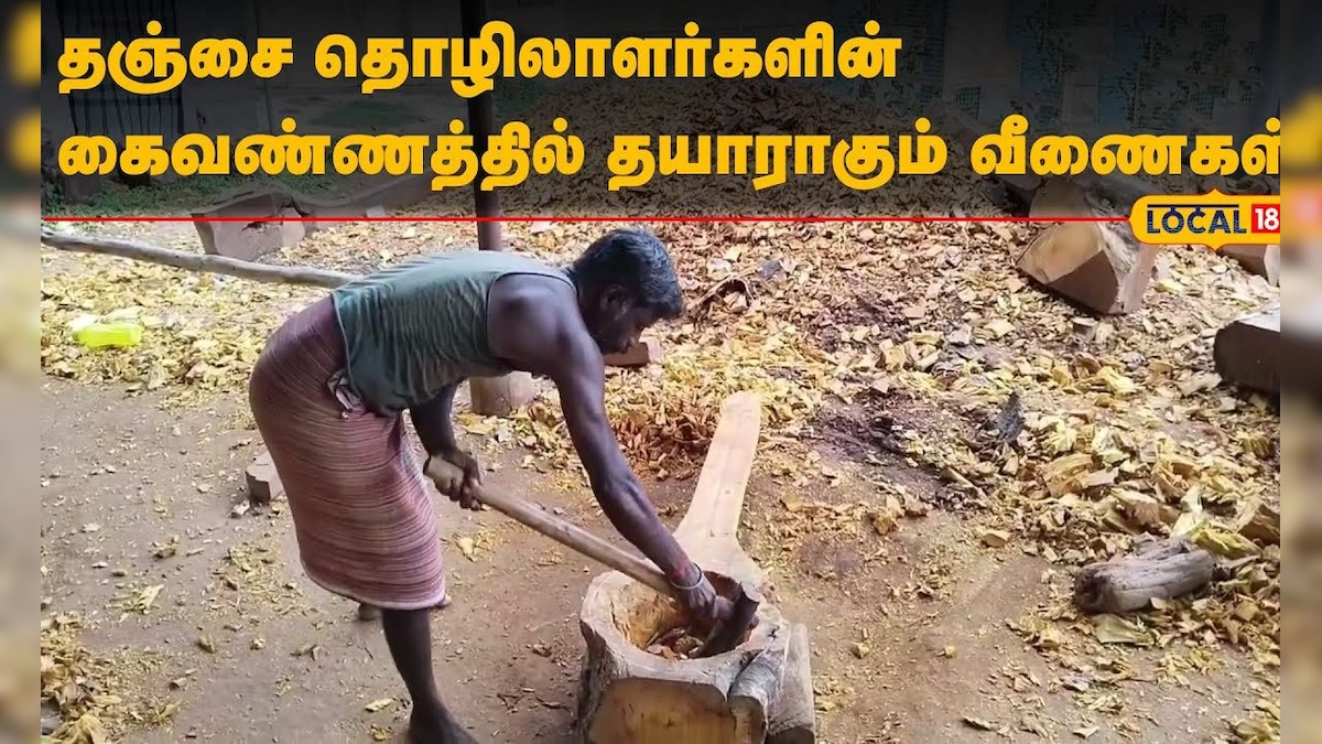 Veenai Making | தஞ்சை தொழிலாளர்களின் கைவண்ணத்தில் தயாராகும் வீணைகள் | # ...