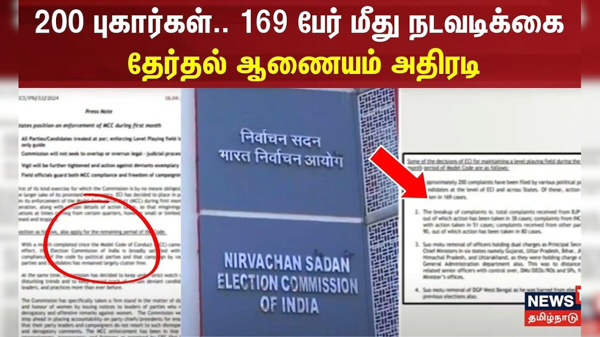 Election Commission | 200 புகார்கள்.. 169 பேர் மீது நடவடிக்கை தேர்தல் ...