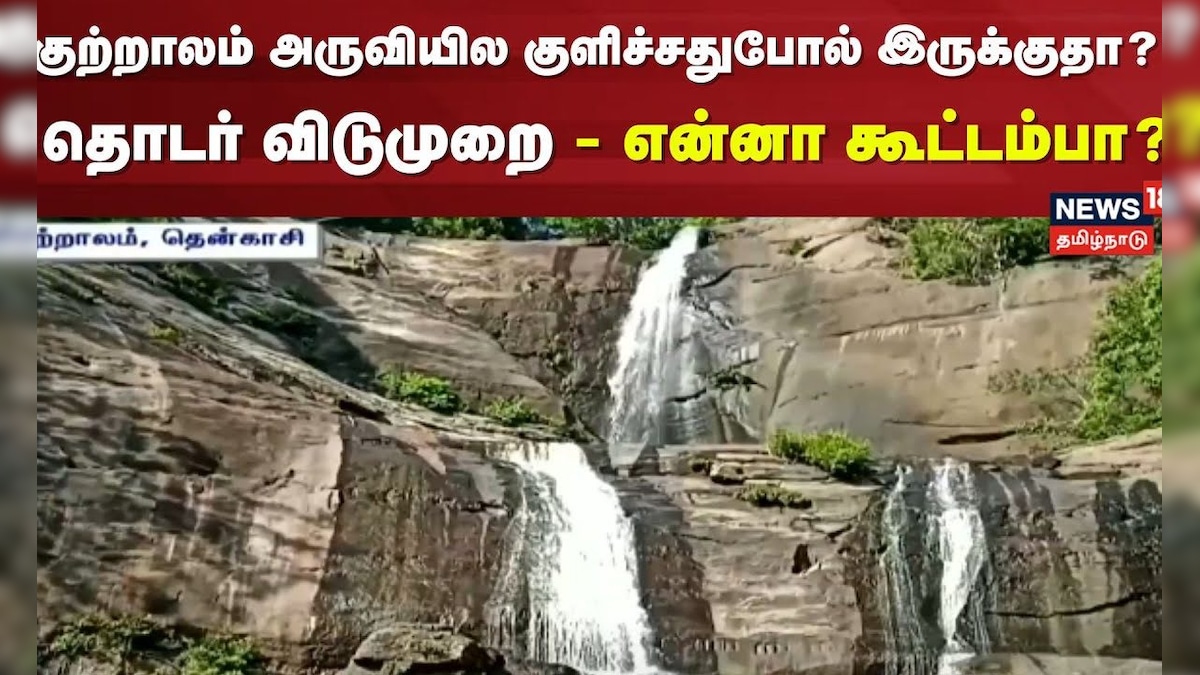 Courtallam Falls | தொடர் விடுமுறை - குற்றாலத்தில் குவிந்த கூட்டம் ...
