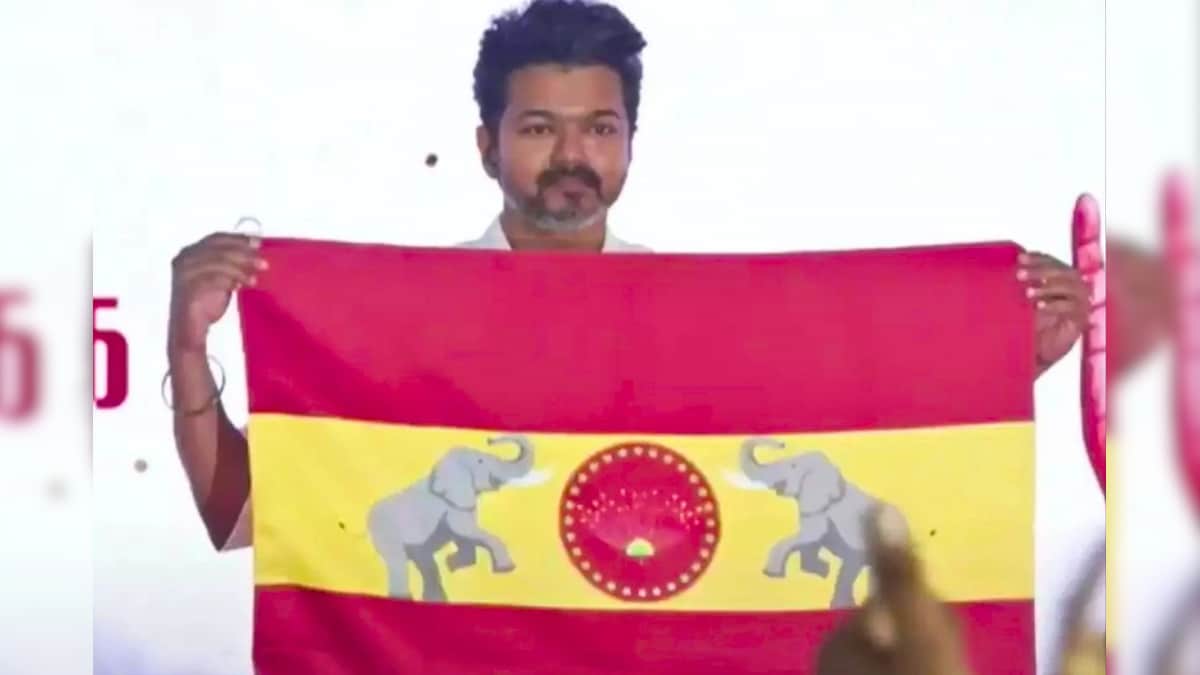 TVK Flag Decoded | 2 போர் யானைகளுக்கு மத்தியில் வாகை மலர்... தமிழக ...