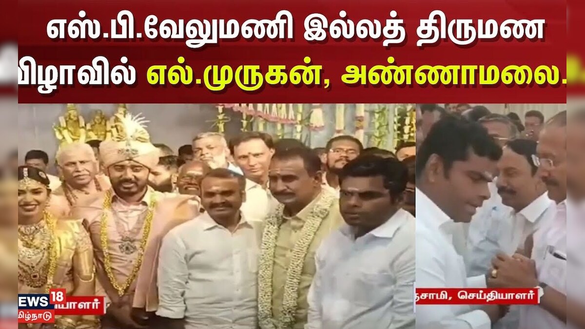 SP Velumani | Annamalai | எஸ்.பி.வேலுமணி இல்லத் திருமண விழாவில் எல் ...