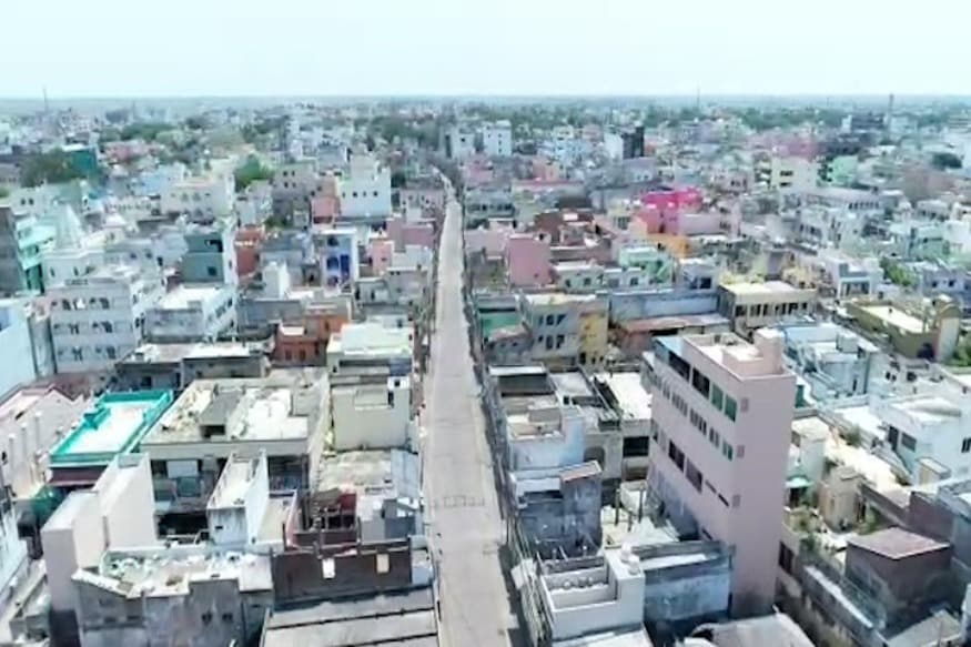 Video:లాక్‌డౌన్ ఎఫెక్ట్.. నిర్మానుష్యంగా తెనాలి పట్టణం.. డ్రోన్ ...