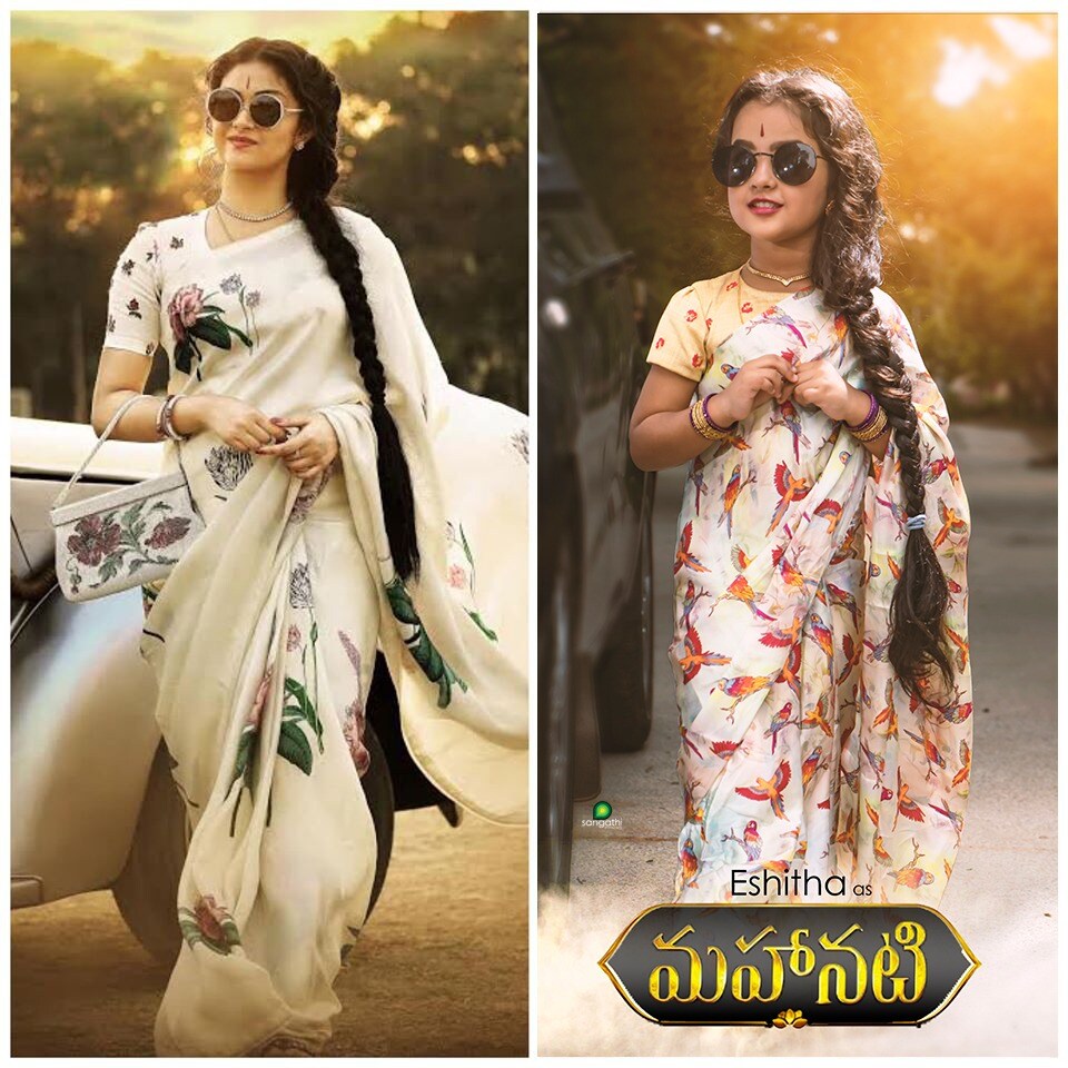 మహానటి వేషంలో సోషల్ మీడియాను షేక్ చేస్తోన్న బుజ్జాయి.. – News18 తెలుగు