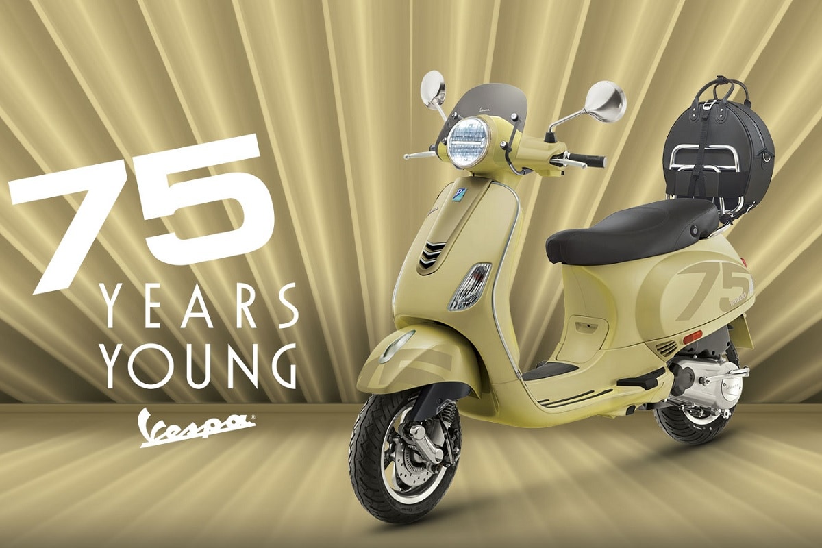Piaggio launched 75th anniversary vespa limited edition scooter Booking ...