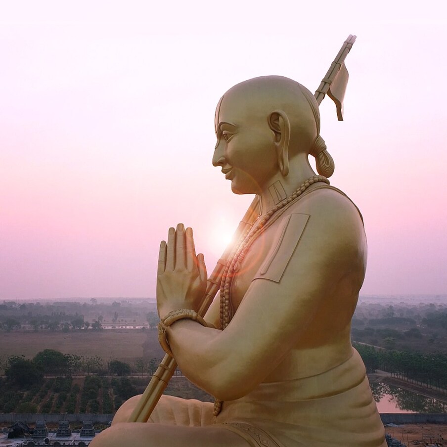 All set for inaguration of statue of equality at muchintal in hyderbad ...