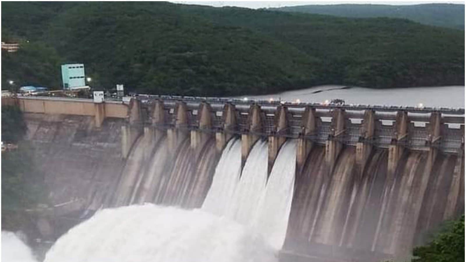 ap irrigation minister ambati rambabu lifted srisailam dam crust gates ...