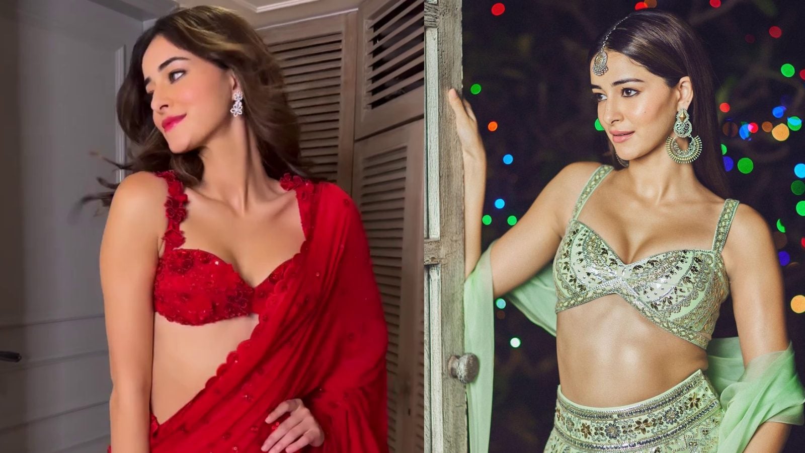 ఎర్ర చీరలో ఆకట్టుకుంటున్న బాలీవుడ్‌ నటి అనన్య పాండే | Bollywood actress Ananya Pandey is ...