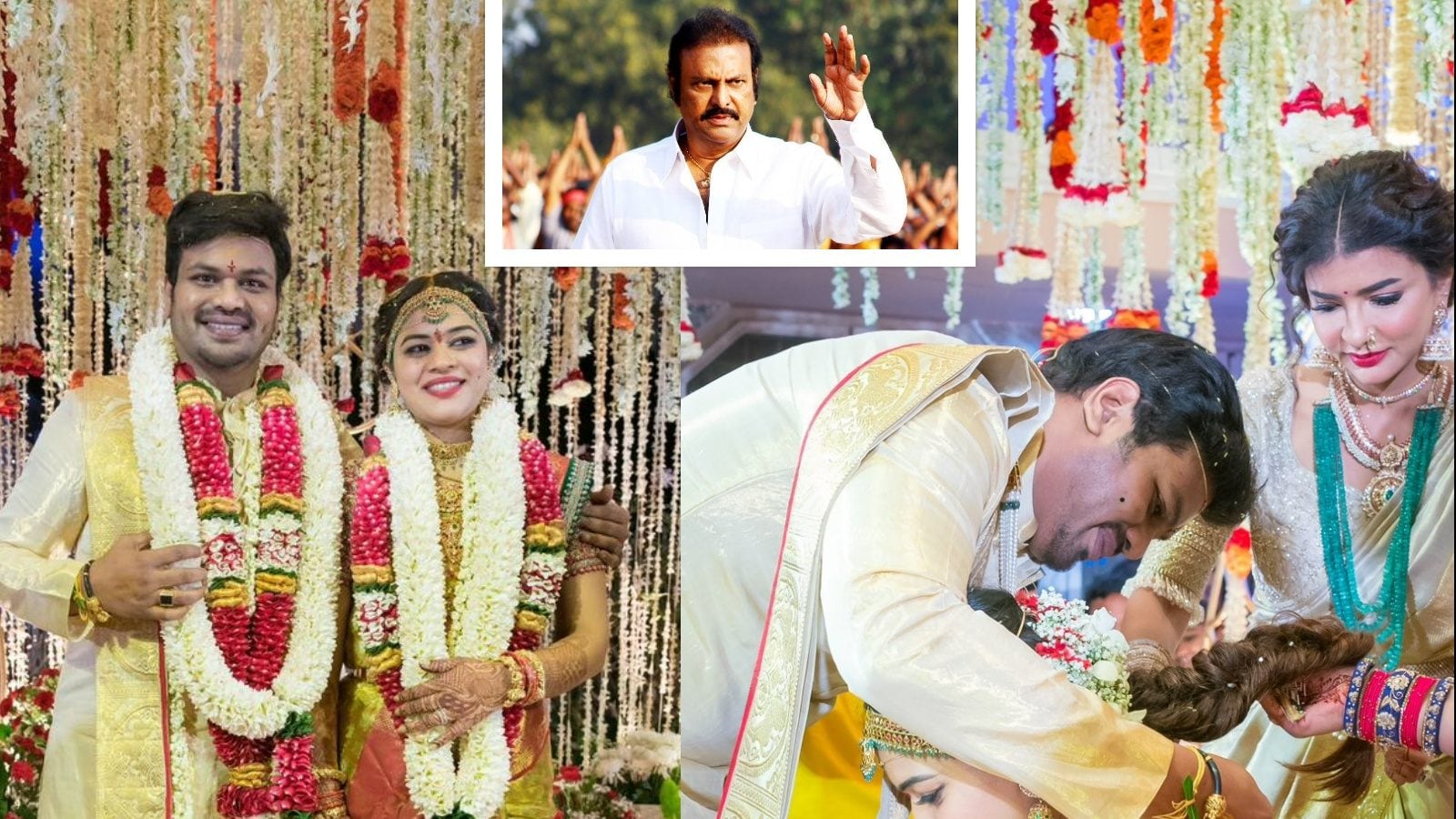 Mohan Babu attended Manchu Manoj wedding with Bhuma Mounika Reddy ...