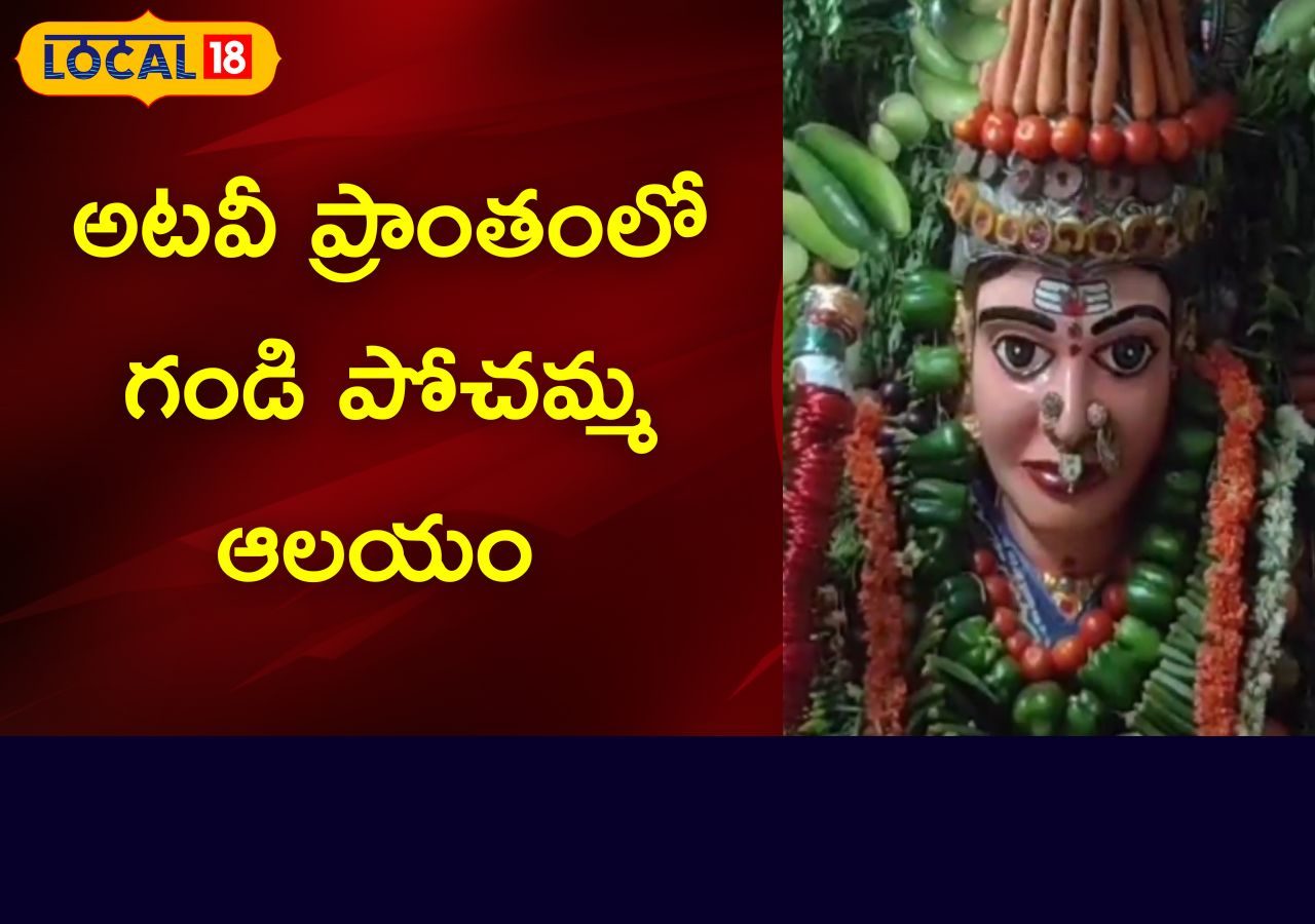 Gandi Pochamma Temple has many special features. అటవీ ప్రాంతంలో గండి ...