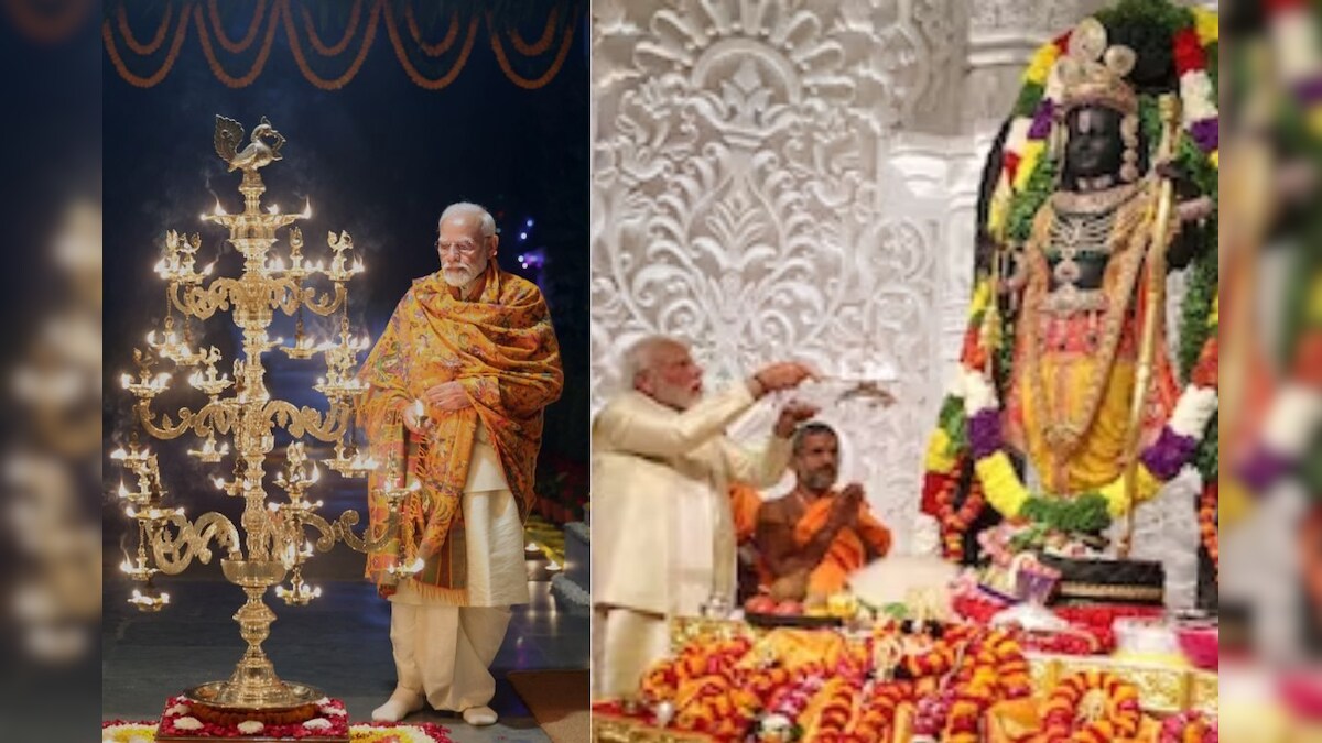తన ఇంట్లో 'రామ జ్యోతి' వెలిగించిన ప్రధాని మోదీ..ఎంత అత్యద్భుతంగా ఉందో ...