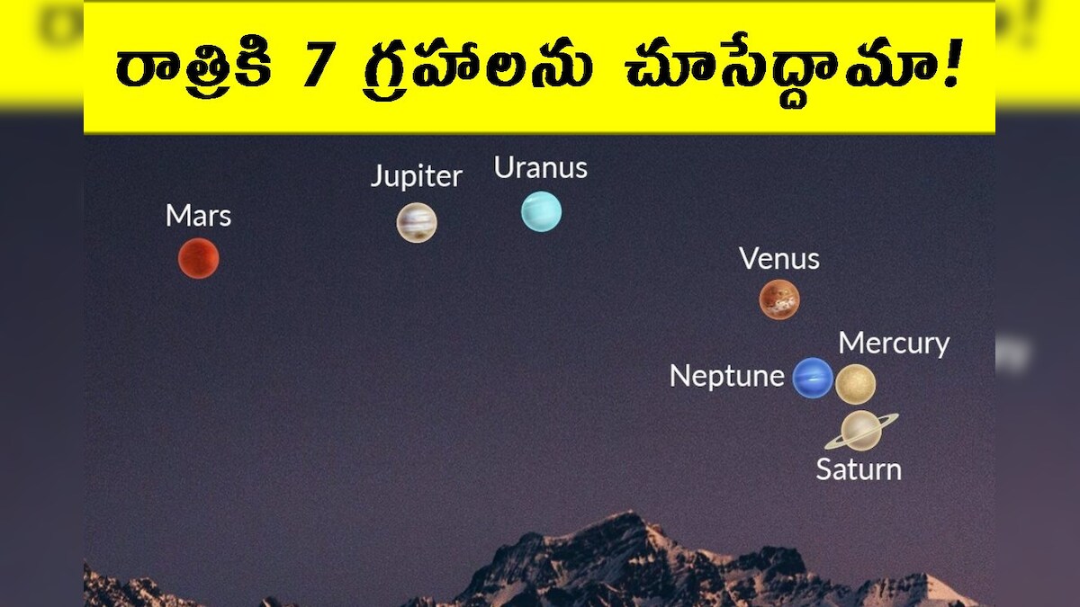 7 Planets Alignment: ఒకే లైన్‌లోకి 7 గ్రహాలు.. నేటి రాత్రికి ఆకాశంలో ...