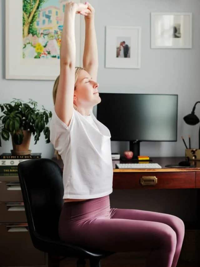 Take a yoga break! Asanas to practice while sitting in your office chair