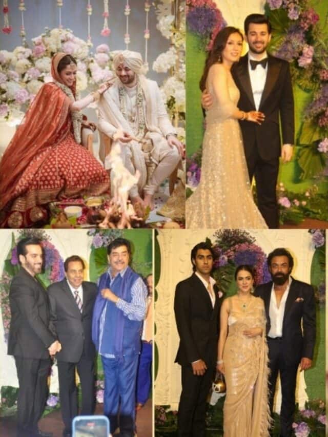 Karan Deol and Drisha Acharya's star-studded wedding reception