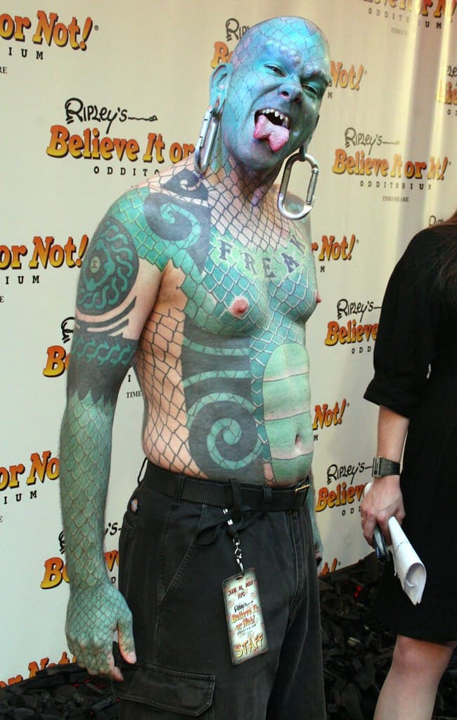 Lizard Man Before Tattoos