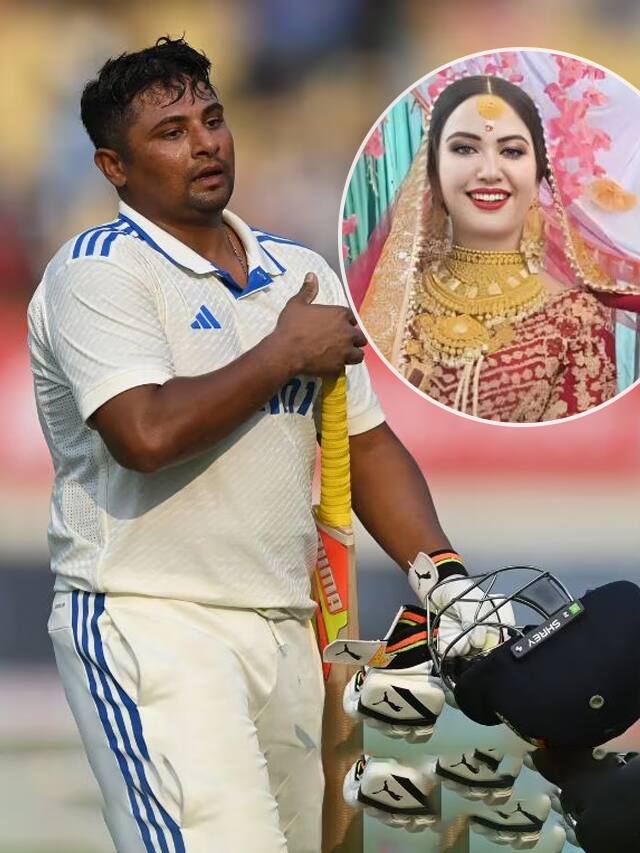 अर्धशतक बनाते ही सरफराज खान ने दिया फ्लाइंग किस, पत्नी का रिएक्शन