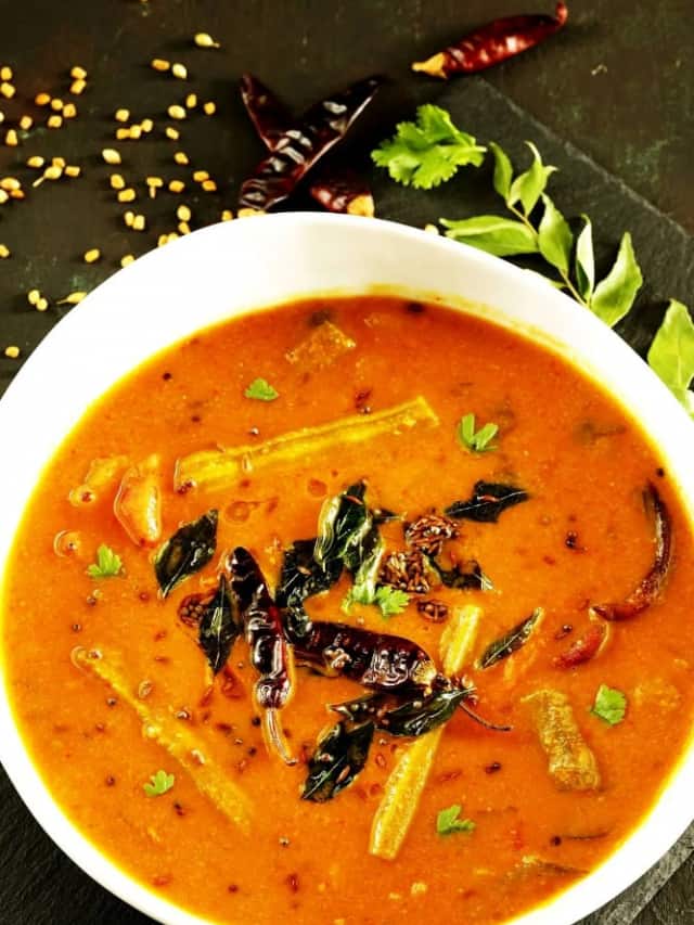 Tasty South Indian Brinjal Sambar Recipe