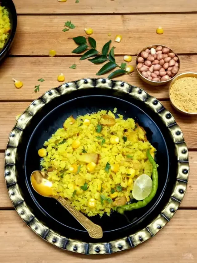 Easy Corn Poha Recipe